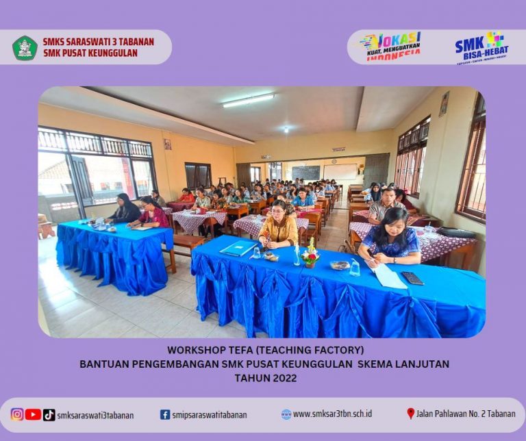 Workshop Tefa (Teaching Factory) - SMK 3 Saraswati Tabanan Bali